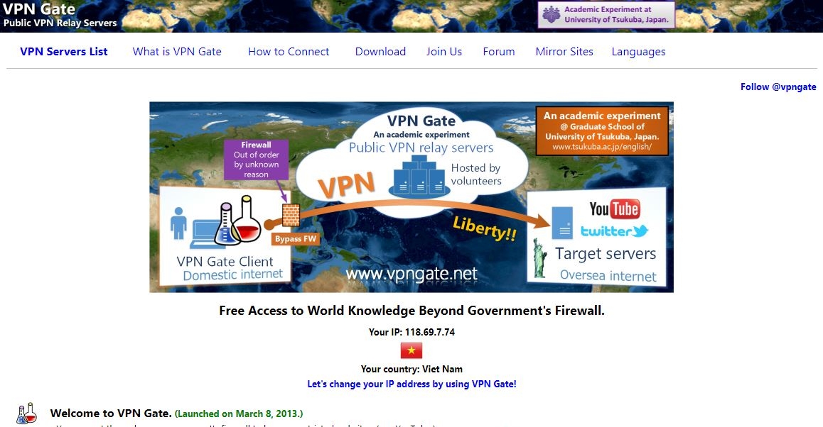 Giải đáp về VPN Gate: Cách để bạn fake IP ổn định Internet